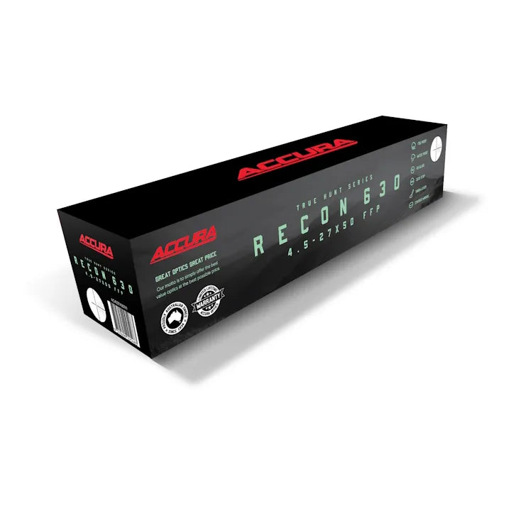 ACCURA Recon 630 FFP 4.5-27x50 scope (AC4527x50TFF) – Bunker Ballistics ...