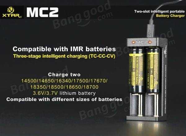 Xtar MC2 two channel lithium ion USB battery charger – Bunker ...