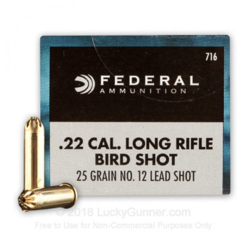 Federal 22lr bird shot 25gr #12 shot x50 – Bunker Ballistics Pty Ltd