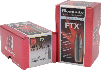Hornady 45cal (.458”) 325gr FTX projectiles x50 (45015) – Bunker ...