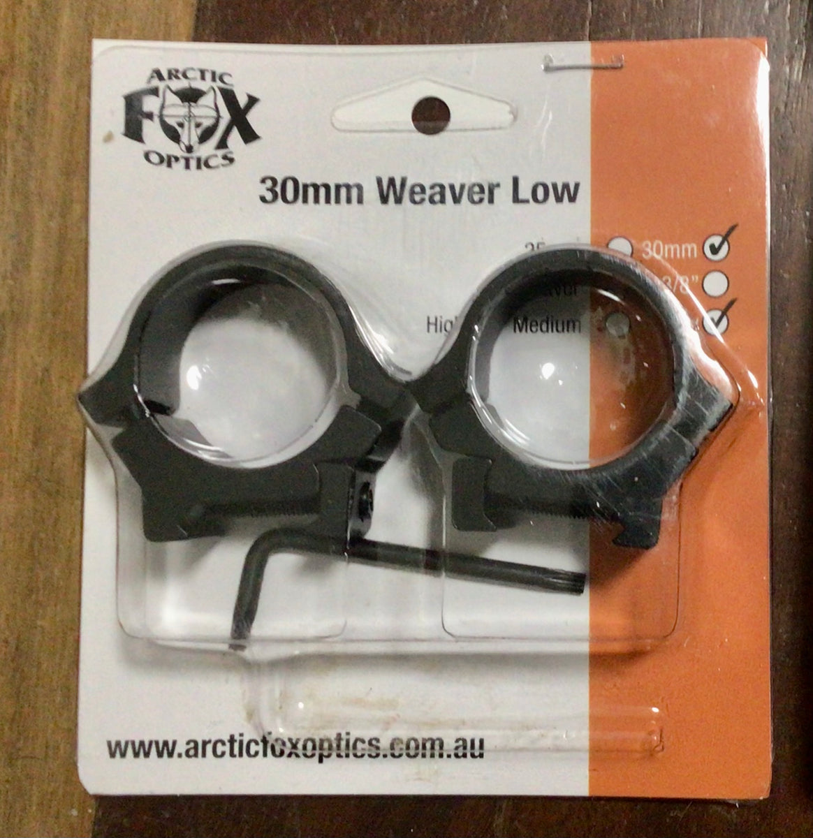 Arctic fox 30mm low weaver rings AFM30-LB – Bunker Ballistics Pty Ltd