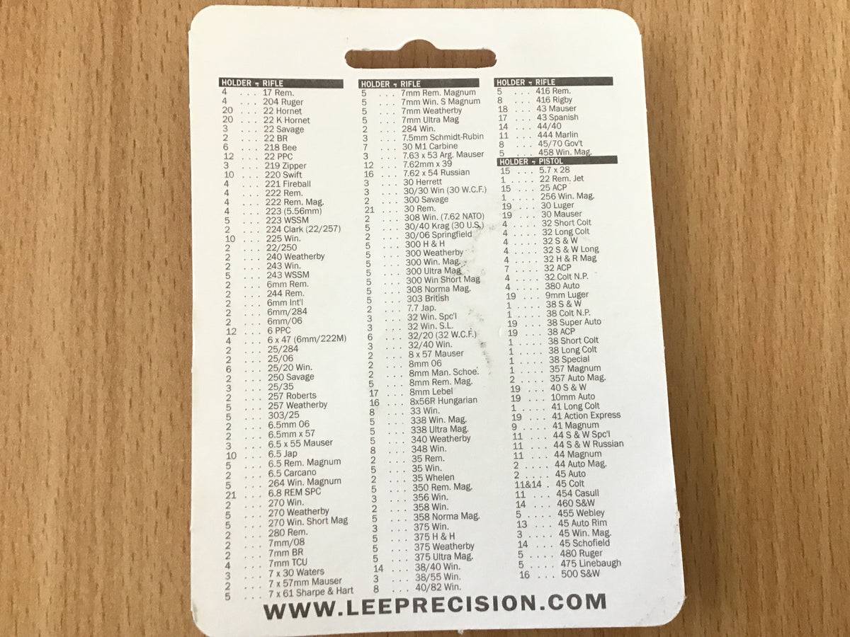 Lee Universal Shell Holder R2 – Bunker Ballistics Pty Ltd