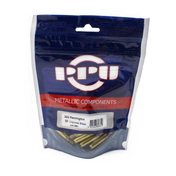 PPU 222rem brass cases x50 – Bunker Ballistics Pty Ltd