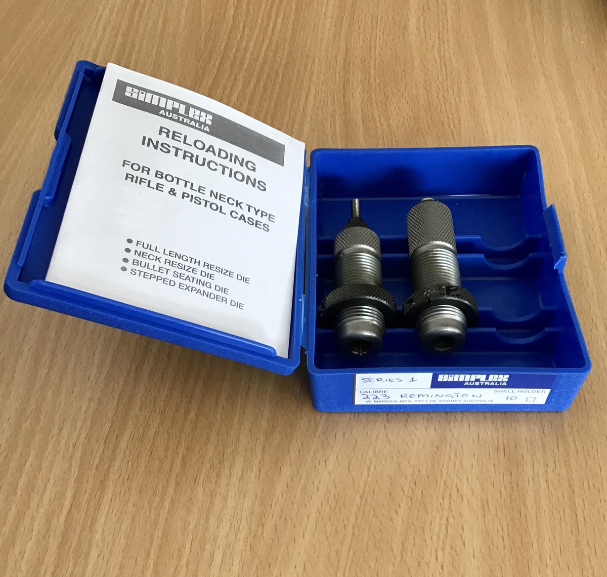 Simplex Master 2 die set 223rem – Bunker Ballistics Pty Ltd