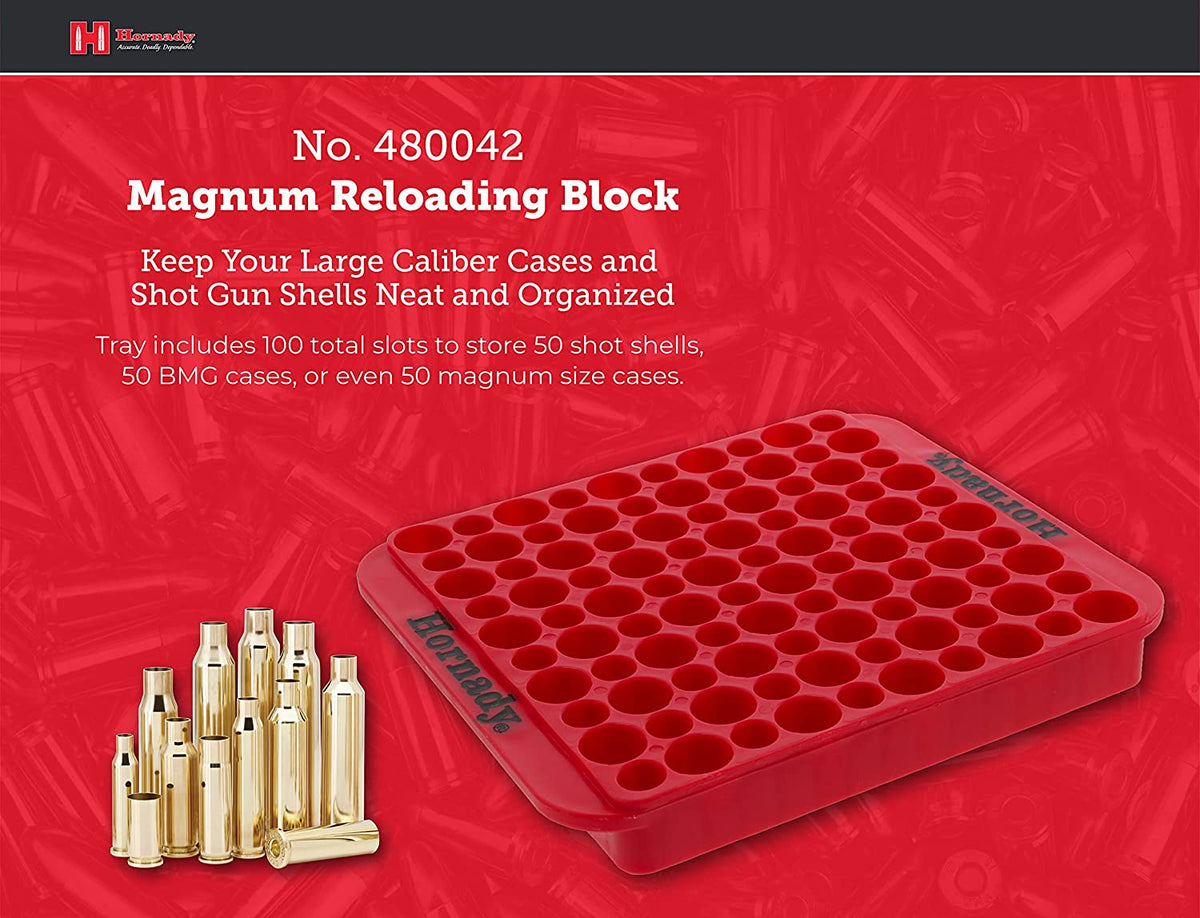 HORNADY magnum reloading block (480042) – Bunker Ballistics Pty Ltd