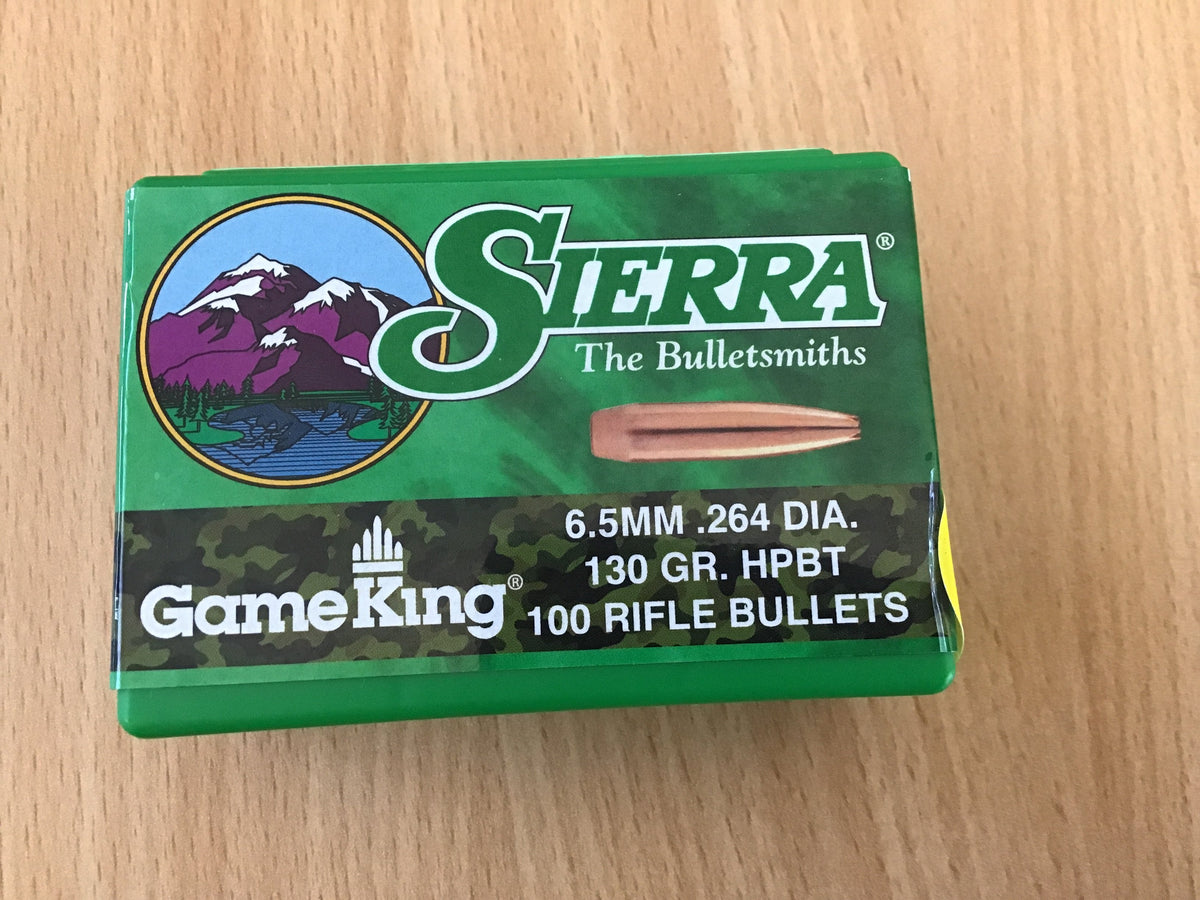 Sierra GameKing - 6.5mm / .264 Cal - 130 GR HPBT - Box of 100 – Bunker ...