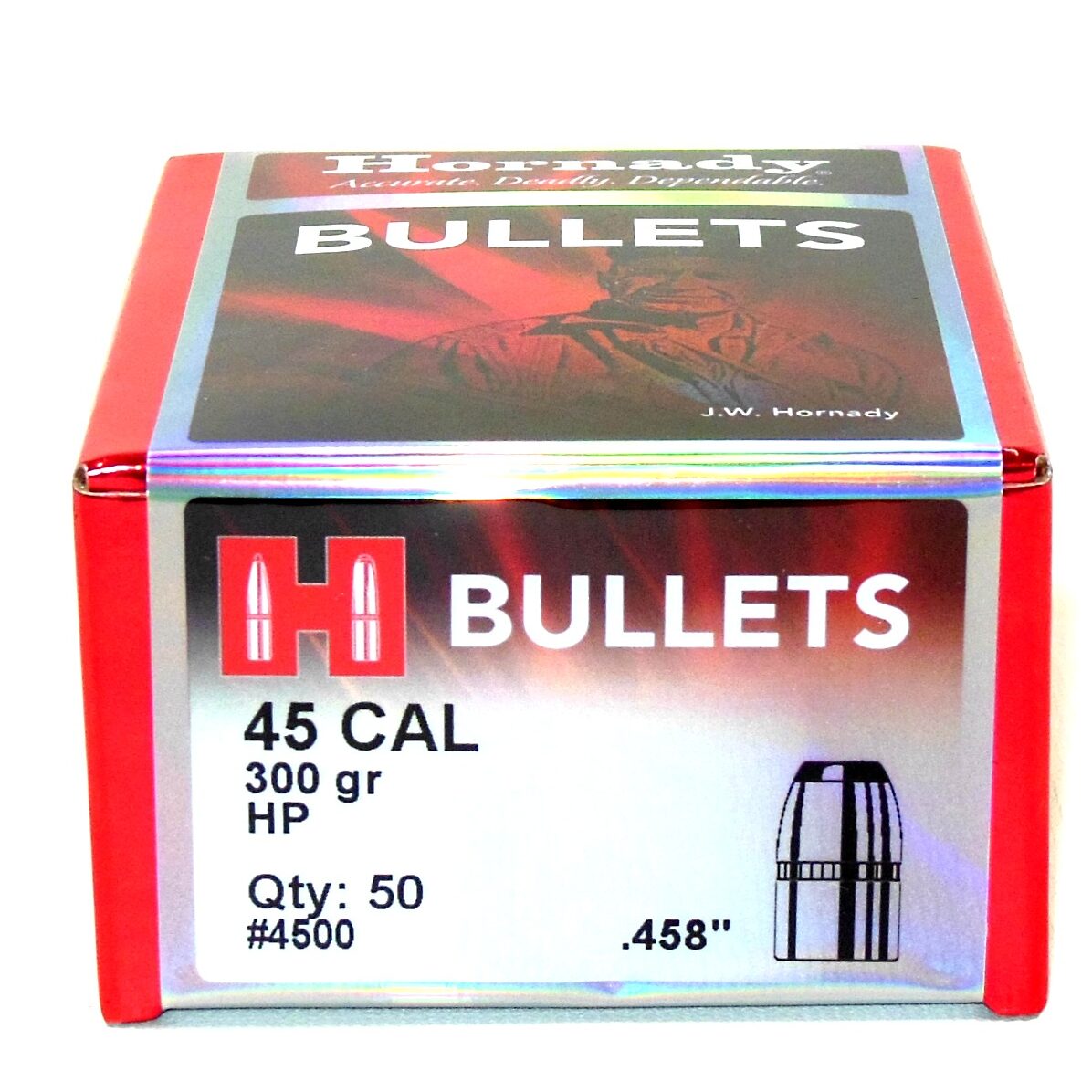 Hornady 45cal .458” 300gr HP interlock (#4500) – Bunker Ballistics Pty Ltd