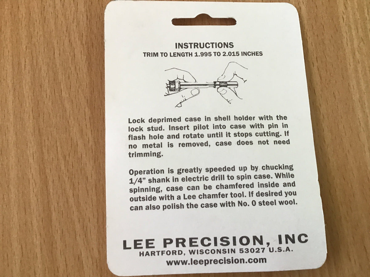 Lee Case Length Gauge & Shell Holder for 308 WIN 90139 – Bunker ...