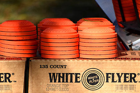 White Flyer clay targets box of 135 orange clays – Bunker Ballistics ...